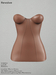 Second Life Marketplace - 1W-Revolve-Leather Micro Dress Mocha Mousse